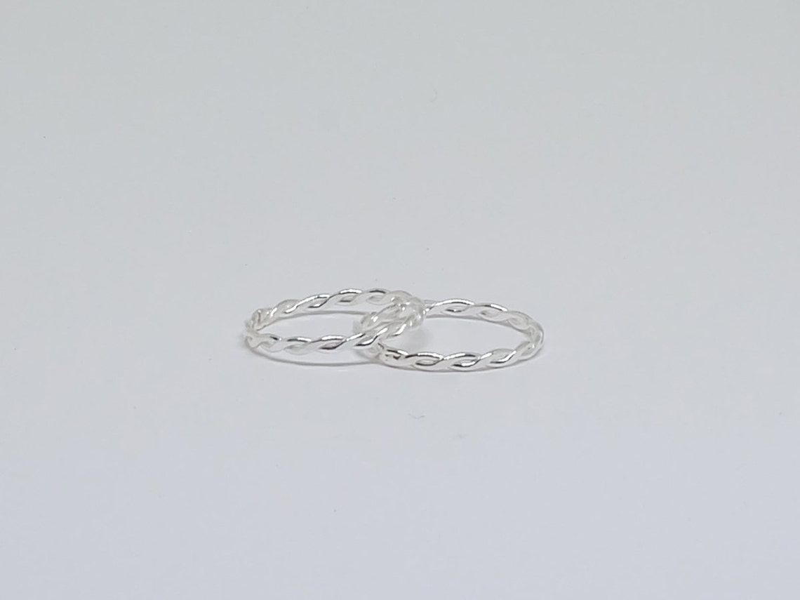 2mm Thin Infinity Braid Sterling Silver Ring Stacking Rings - Etsy