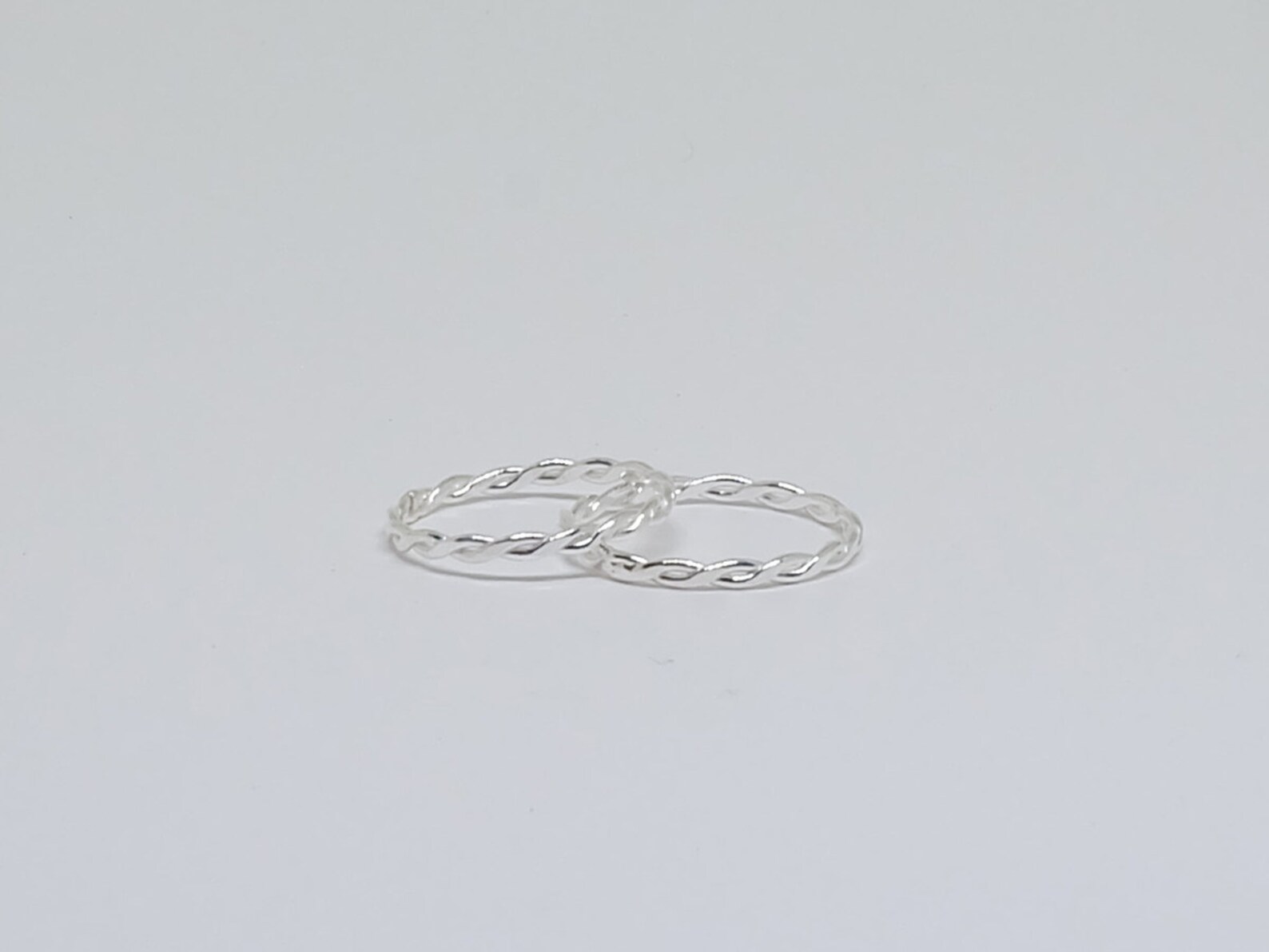 2mm Thin Infinity Braid Sterling Silver Ring Stacking Rings - Etsy