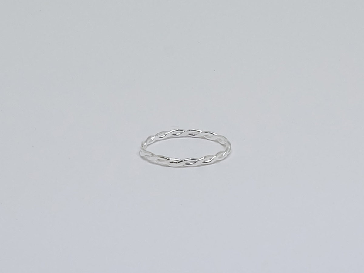 2mm Thin Infinity Braid Sterling Silver Ring Stacking Rings - Etsy