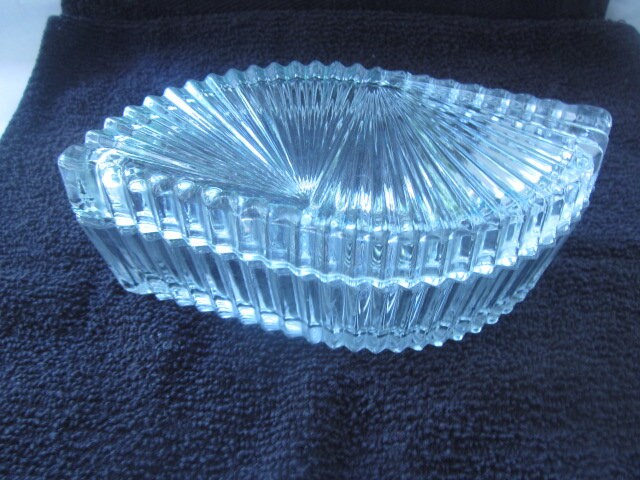 Diamond Fire by MIKASA Lidded Box With Fan Design, Crystal Box With 2 ...
