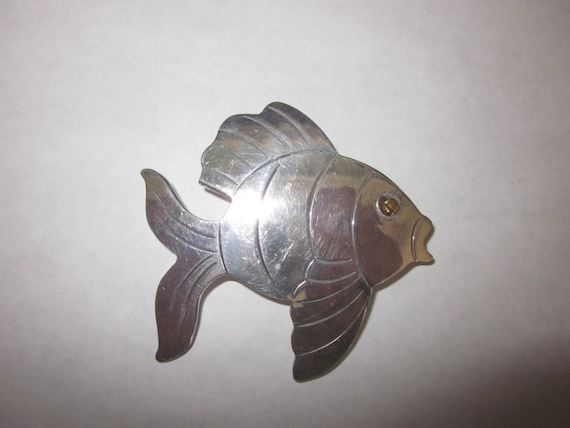 Taxco Sterling Silver Fish Pendant or Pin Lapel Pin - Etsy