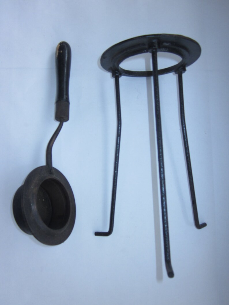 MCM Mid-century Modern Wrought Iron and Brass Sterno Holder or - Etsy