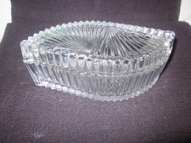 Diamond Fire by MIKASA Lidded Box With Fan Design, Crystal Box With 2 ...