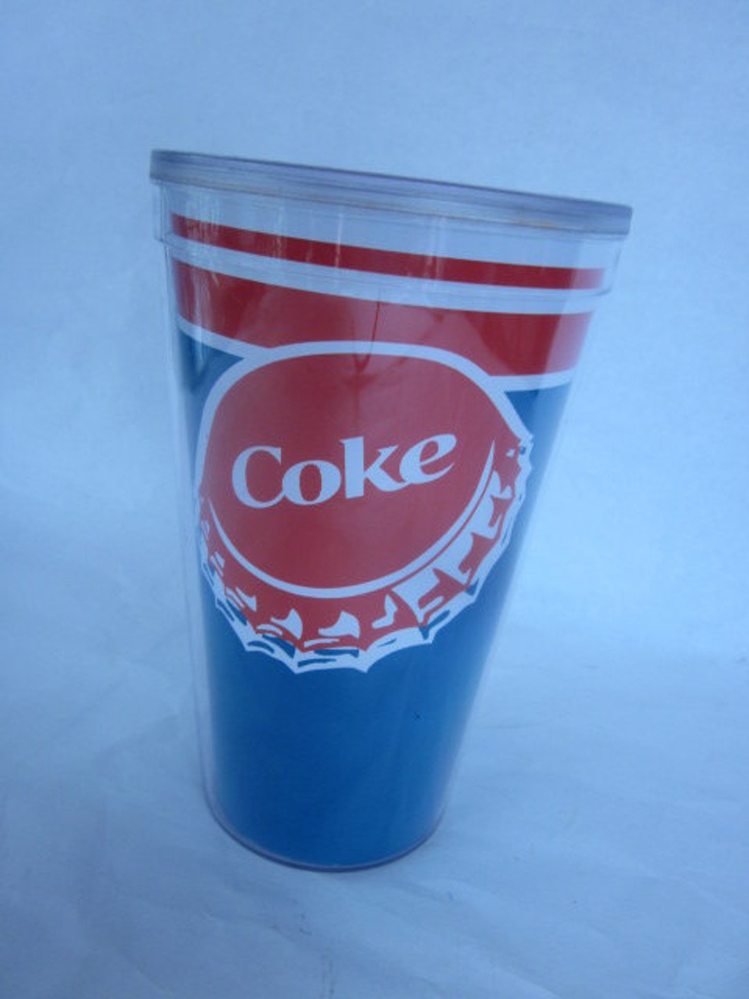 Coke Insulated Plastic 16 Oz. Tumbler, Coke Bottle Cap Design, Red ...