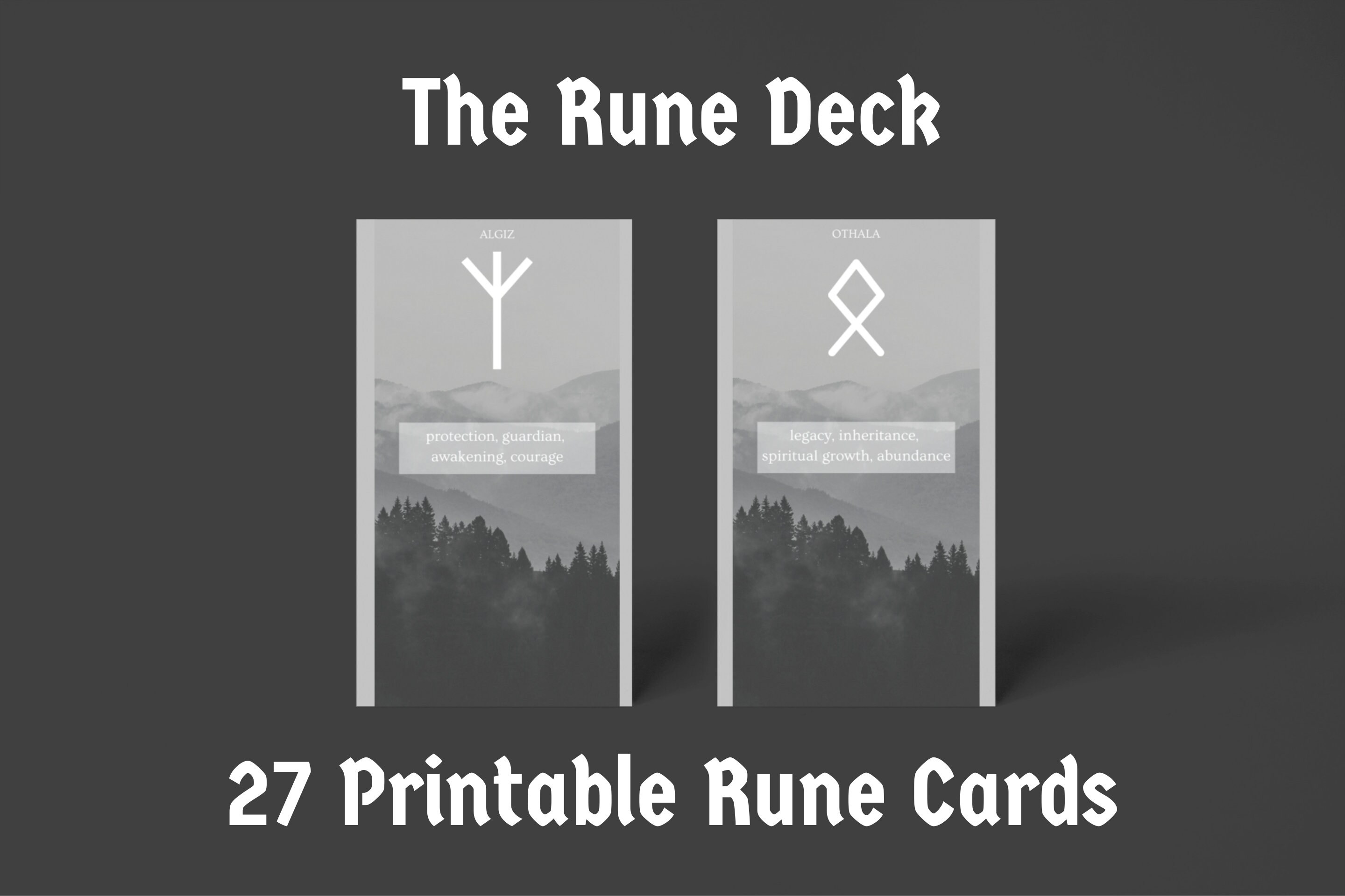 Printable Rune Oracle Deck, Digital Download, Gift Idea - Etsy