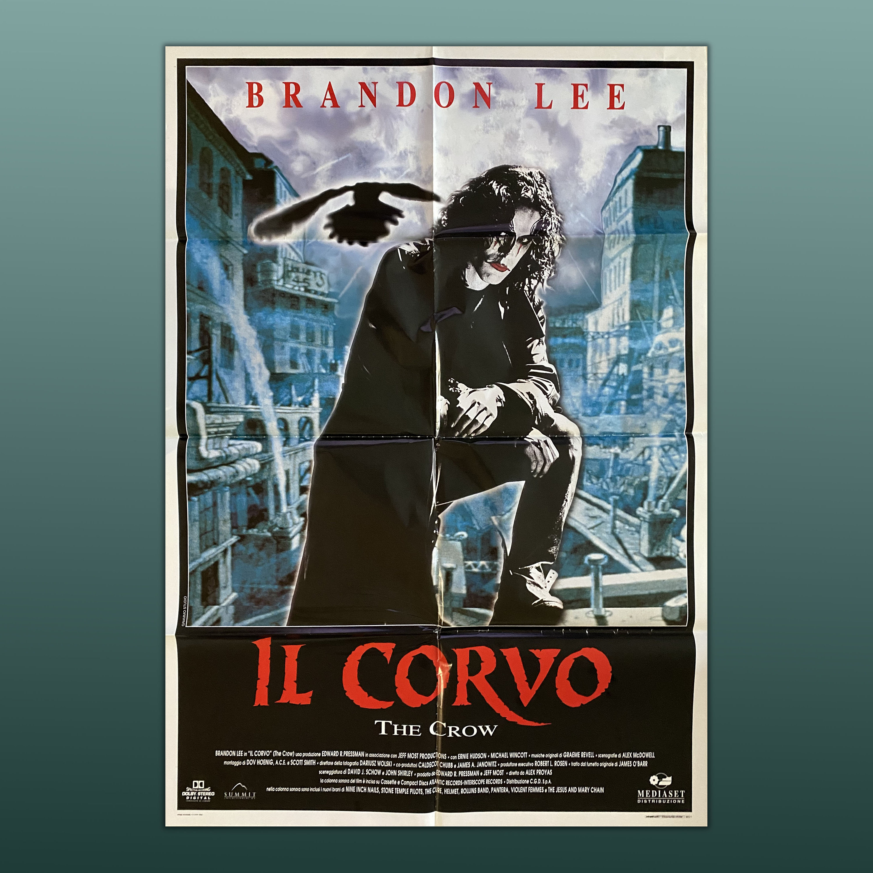 Póster original 2F El Cuervo Brandon Lee 1994 100 x 140 - Etsy España