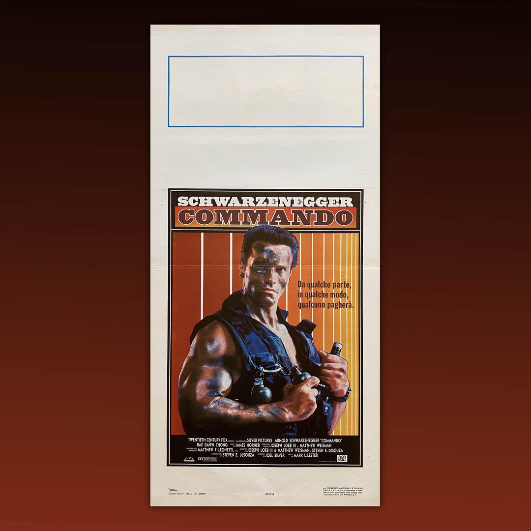Original Movie Poster Commando - 1985 - Arnold Schwarzenegger - Etsy