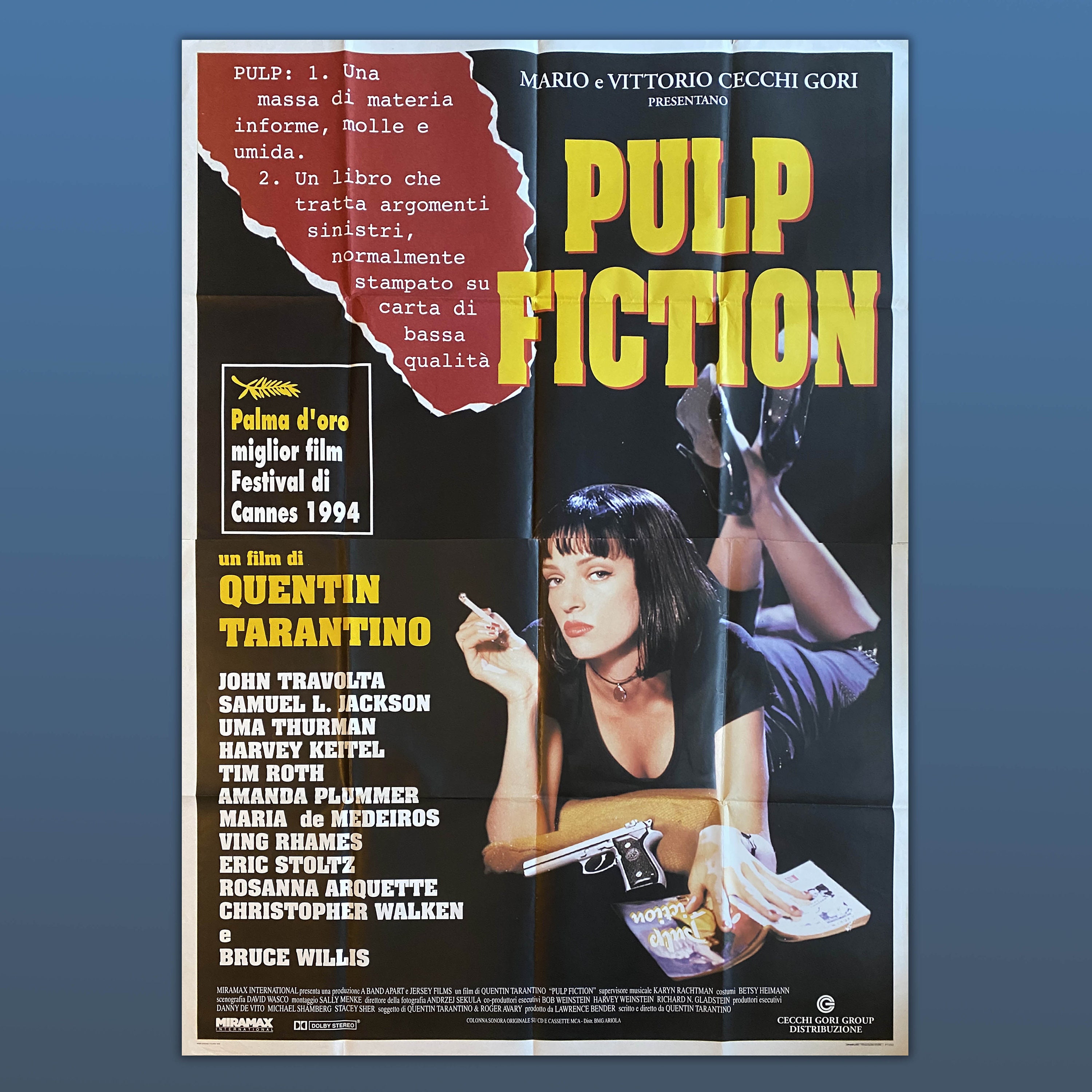 Vintage Film Poster 4F Pulp Fiction Quentin Tarantino 1994 Size 140X200 ...