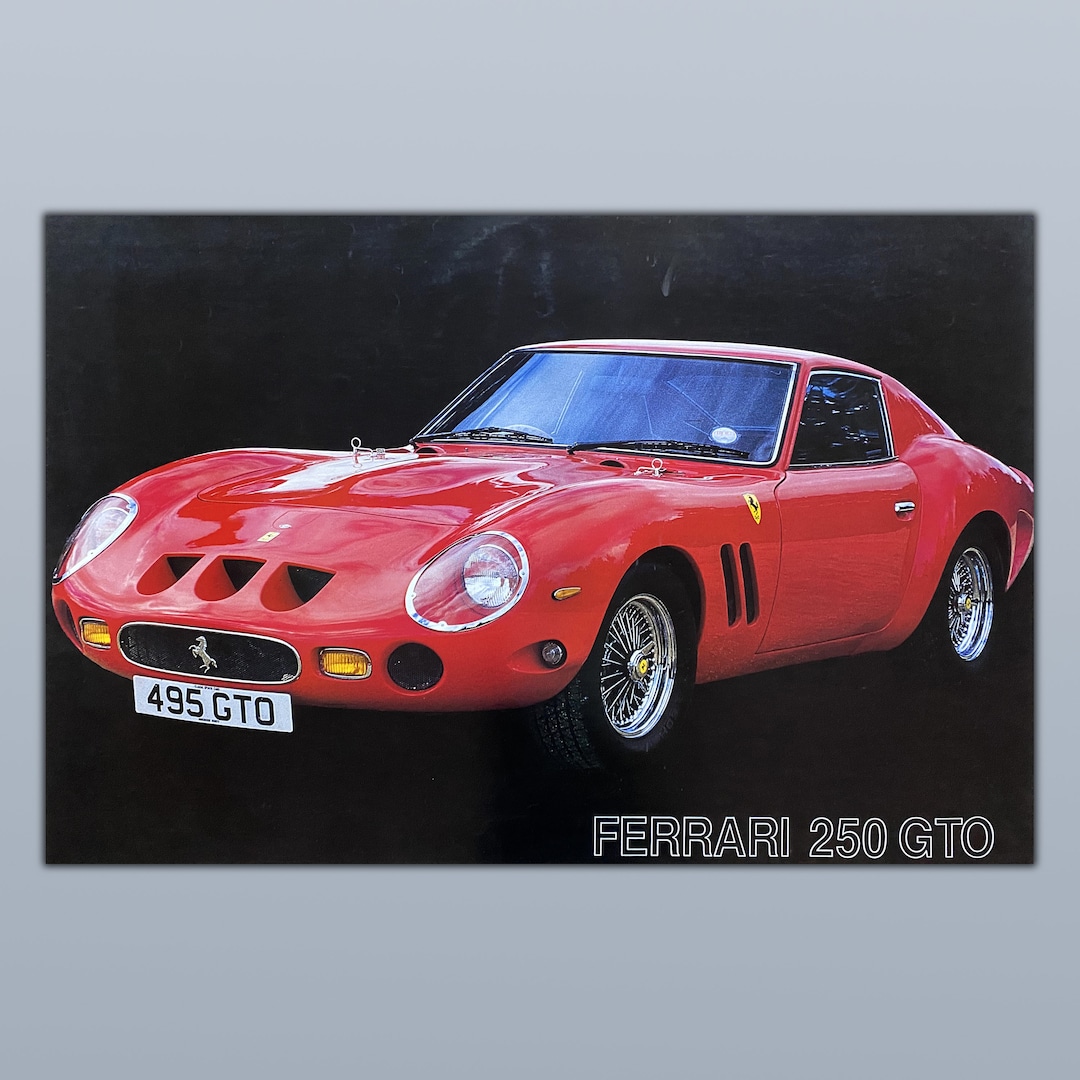 FERRARI 250 GTO - Poster Vintage 94x62 Cm - Etsy