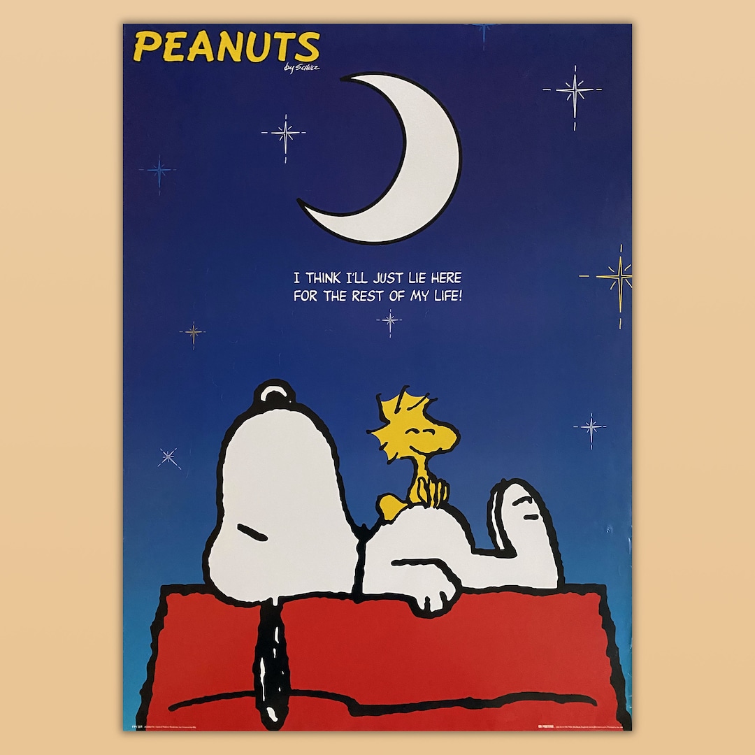 Vintage Poster Snoopy Peanuts Schulz 61X91 CM 90s - Etsy