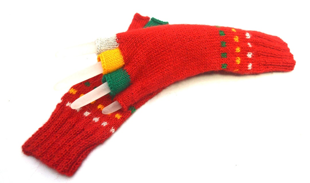 Alpaca Mittens Multicolor Fingerless Gloves Gift for Women ...
