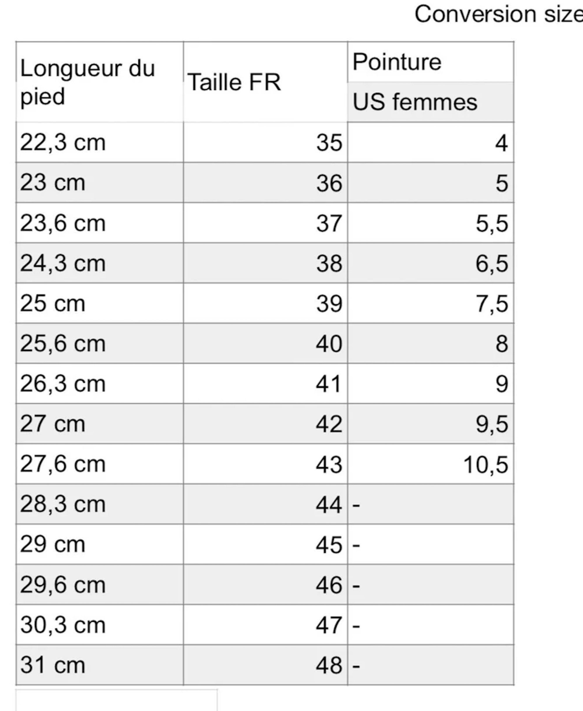 Pointure Pied Us | atelier-yuwa.ciao.jp