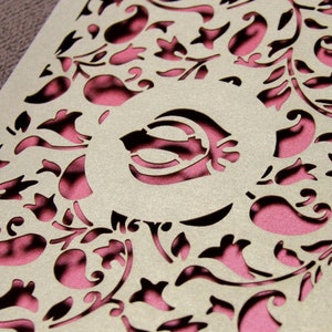 Filigrane Laser cut Lace Sikh Fold Indisch Hindu Asiatische ...