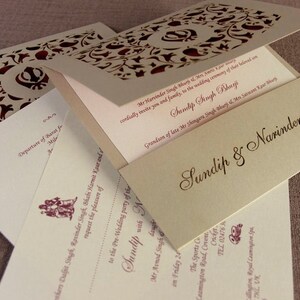 Filigrane Laser cut Lace Sikh Fold Indisch Hindu Asiatische ...