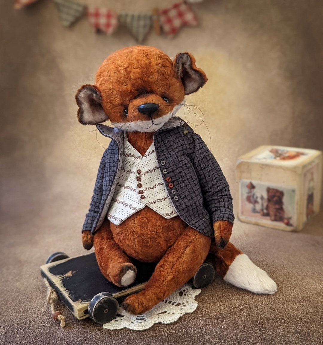 Orange Red Artist Teddy Fox. Teddy Bear Friends. Mr. Fox Collectible ...