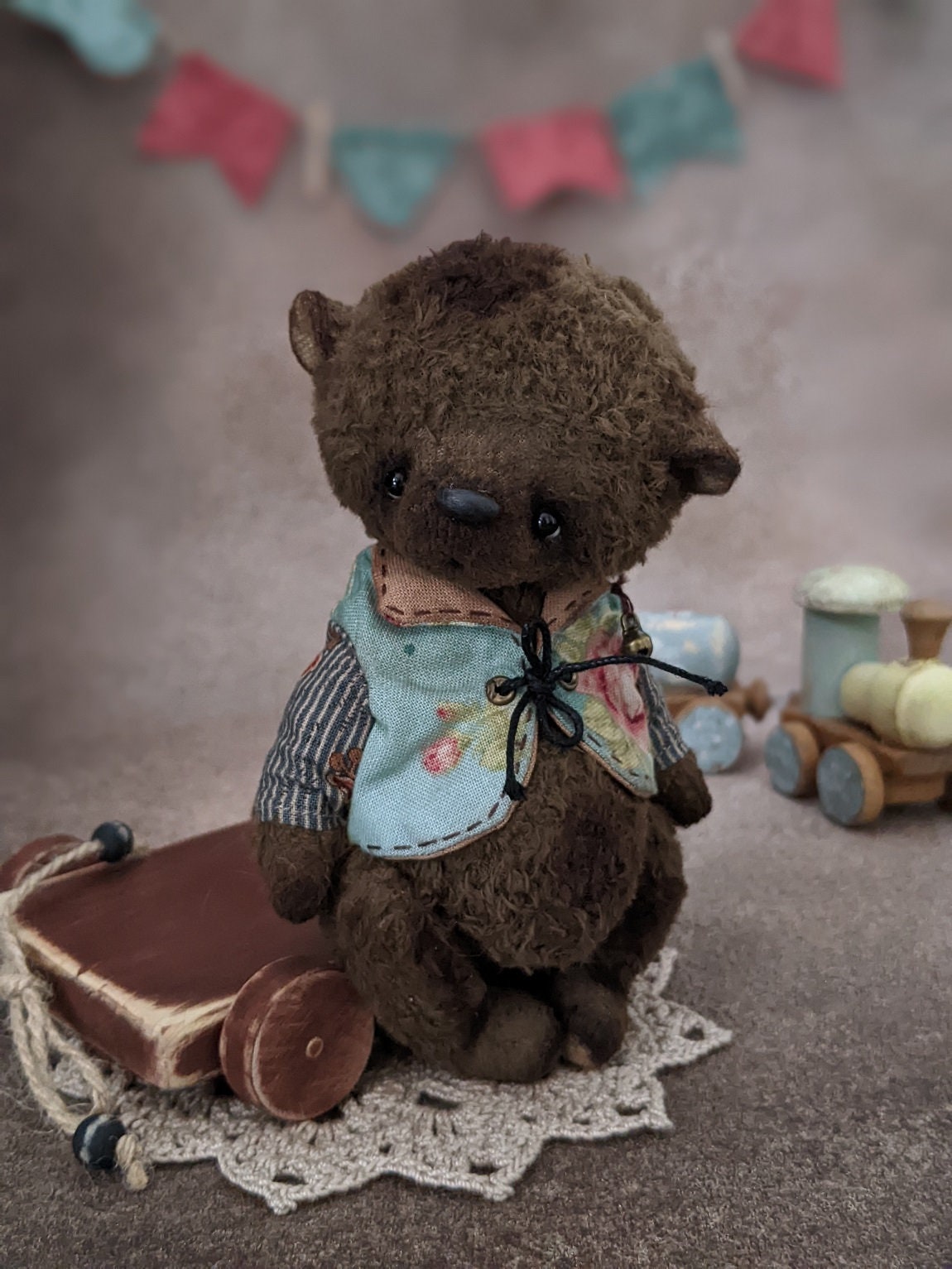 Artist Teddy Bear Sewing Pattern. PDF JPEG Format. Artist Teddy Bear ...