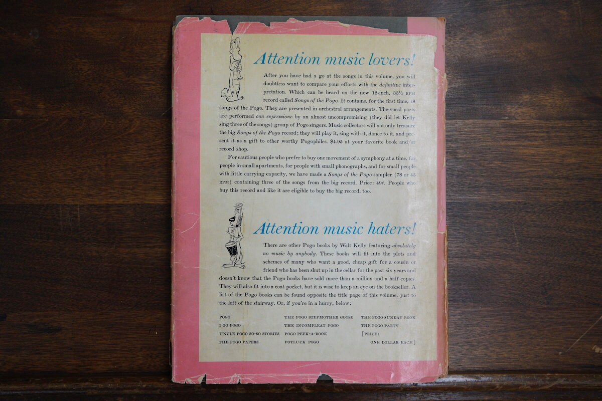 Songs of the Pogo by Walt Kelly and Norman Monath simon & - Etsy