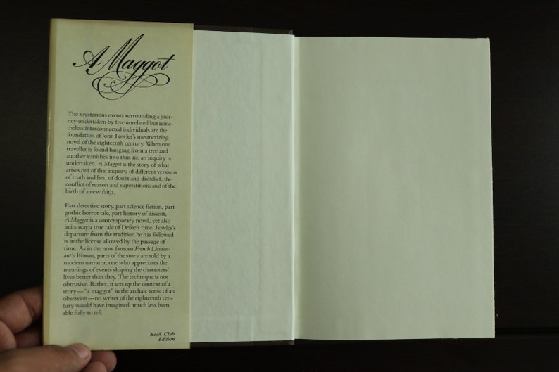 A Maggot by John Fowles Book Club Edition First 1985 - Etsy