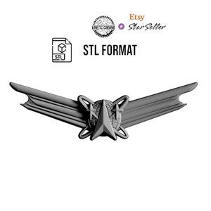U.S. Military Space Operations Badge (basic) STL for 3D Printing, CNC ...