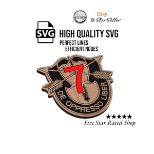 7th Special Forces Group (SFG) Airborne Crest, Patch, Logo Military SVG ...