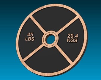 Weight Plate CNC Digital Cut File for 45lb Olympic Gym Plate ...