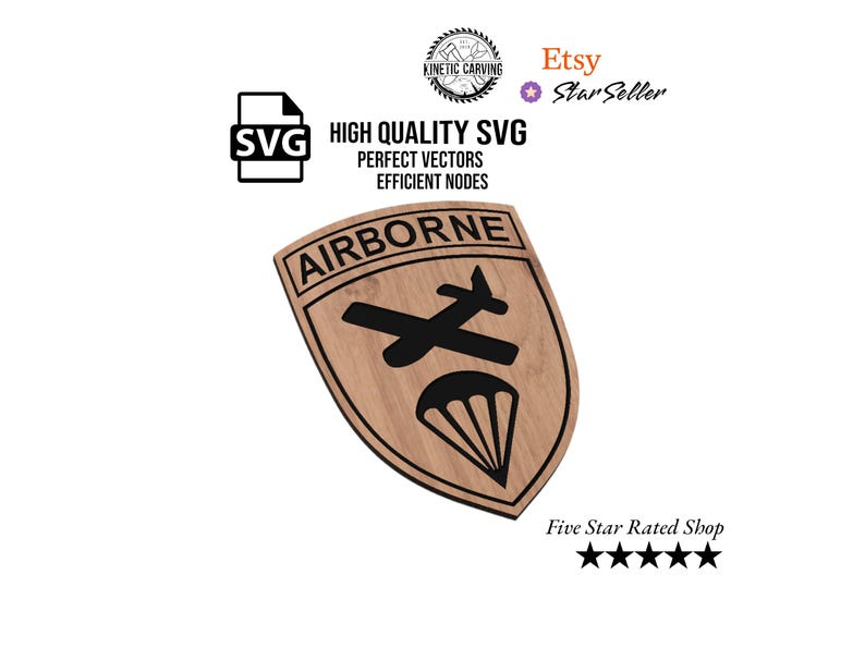 Airborne Glider Patch SVG: WW2 Military Logo, CNC Laser Cut File - Etsy