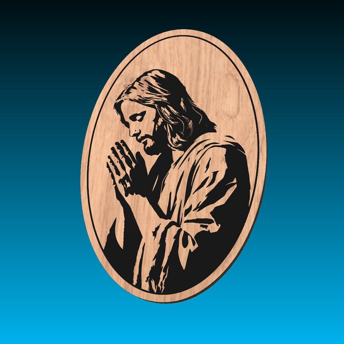 Jesus Praying Design SVG File for Woodworking CNC Printing - Etsy