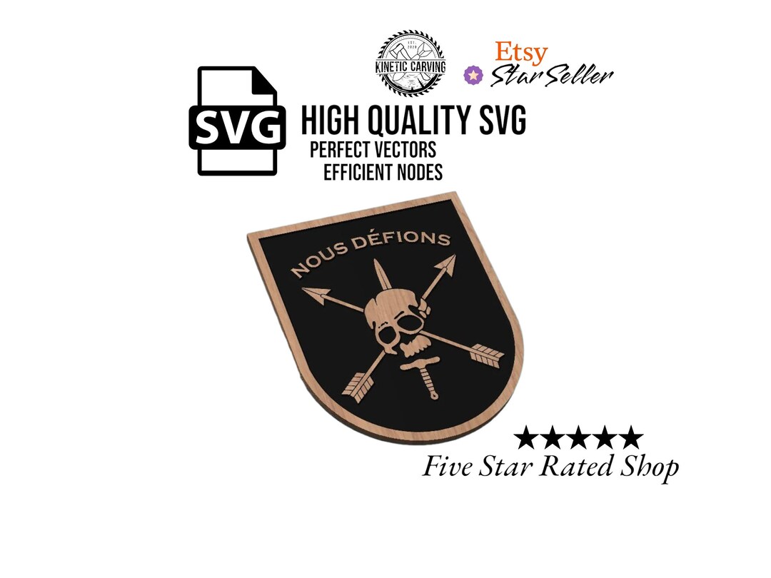 Special Forces Nous Defions Patch Logo Military SVG File for ...