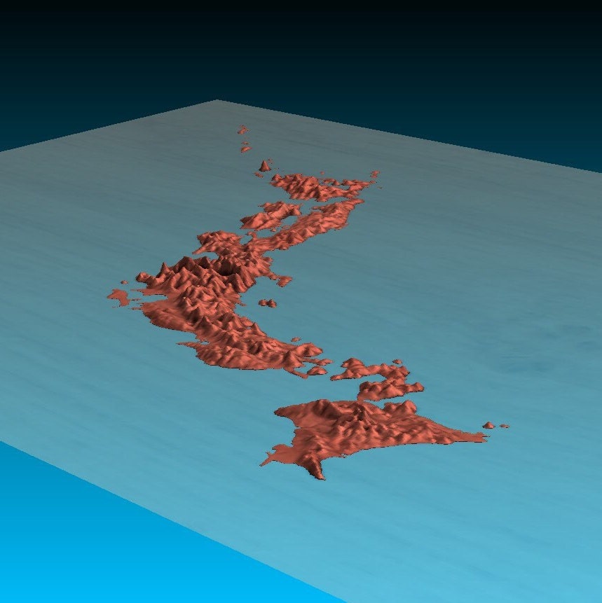 3D STL Model of Japan for 3D Printing, CNC Woodworking - Etsy