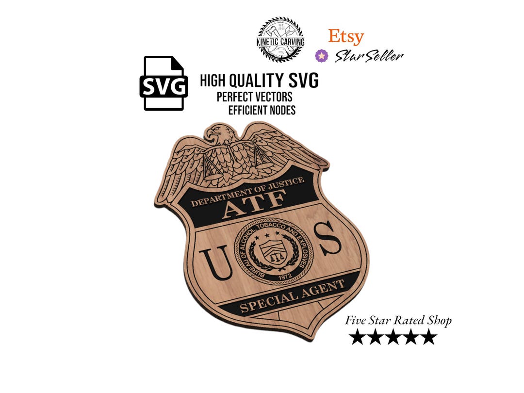 ATF Badge SVG: CNC Laser Cut File (digital Download) - Etsy UK