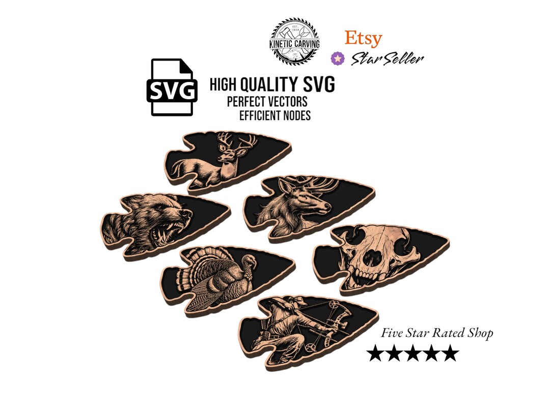 Arrowhead Hunting Combo SVG Bundle: CNC Laser Cut File (digital ...