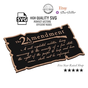2nd Amendment SVG File for Woodworking, CNC, Printing and Lasering - Etsy