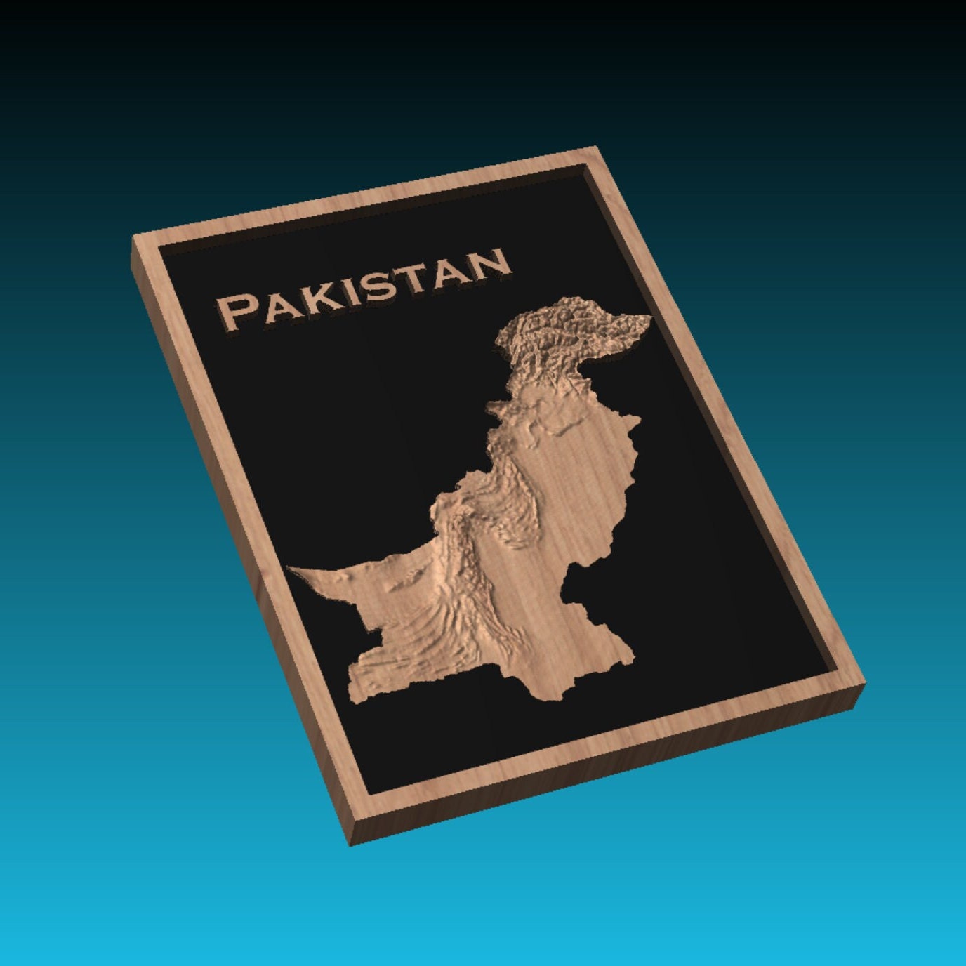 3D STL Model of Pakistan for 3D Printing, CNC Woodworking - Etsy