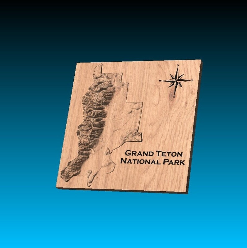3D STL Model of Grand Teton National Park Wyoming, USA for 3D Printing ...