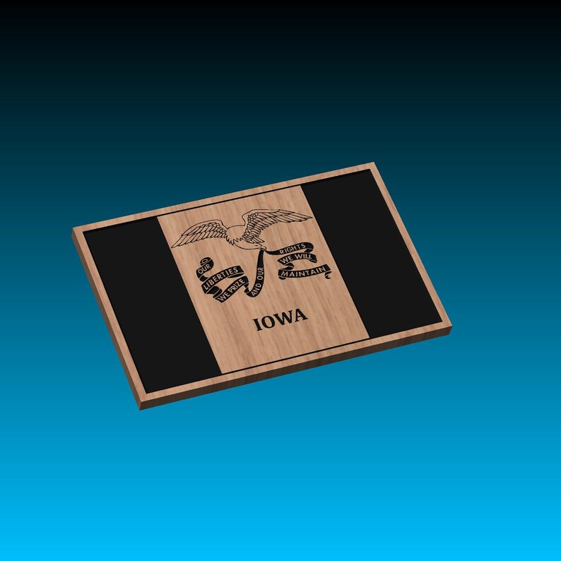 Iowa State Flag SVG File for Woodworking, CNC, Printing and Lasering - Etsy