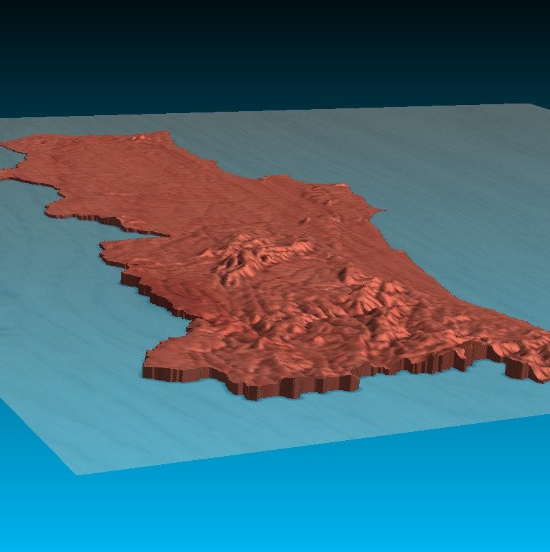 3D STL Model of Portugal for 3D Printing, CNC Woodworking - Etsy