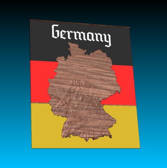 3D STL Model of Germany Europe for 3D Printing CNC - Etsy
