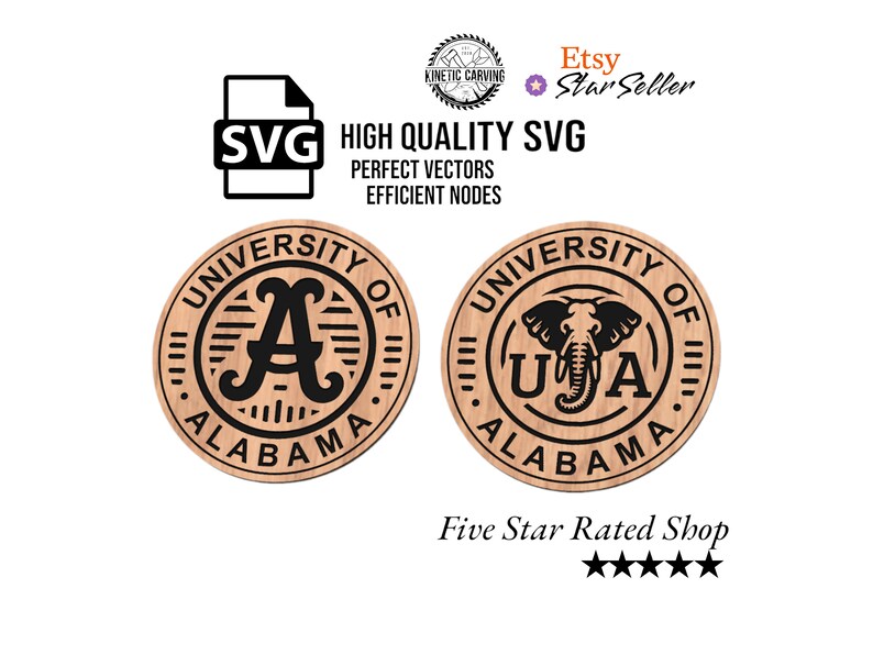 Crimson Tide Logo SVG | CNC Laser Cut File, Wood Wall Art, Glowforge ...