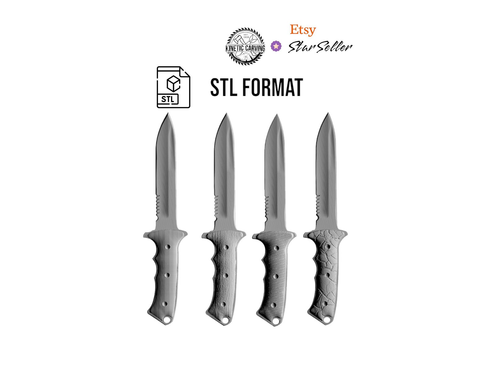 Special Forces Combat Knife STL | 3D CNC Carving File, Wood Relief Art ...