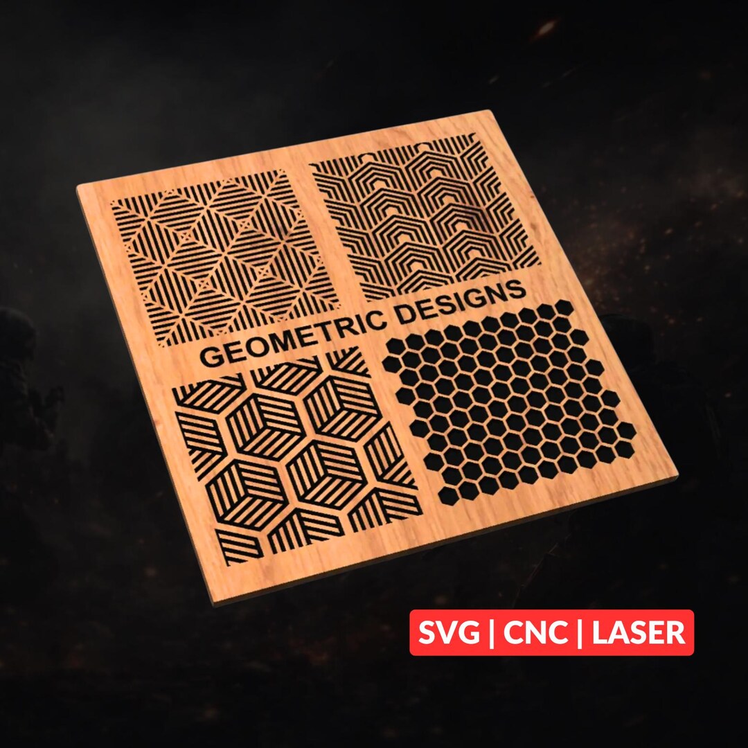 Geometric Pattern SVG | CNC Laser Cut File, Wood Wall Art, Glowforge ...