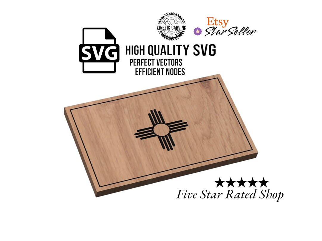 New Mexico State Flag SVG File for Woodworking, CNC, Printing and ...