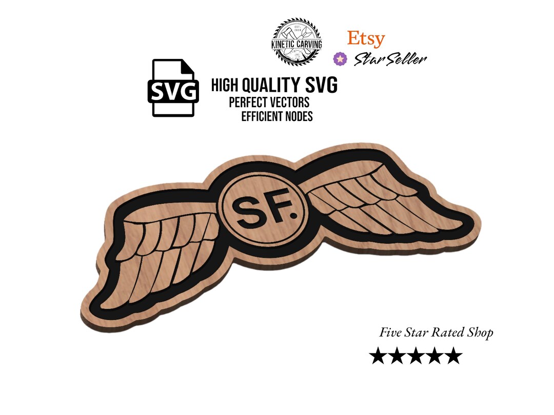 OSS Jedburgh Special Forces Wings SVG | Military Badge CNC and Laser ...