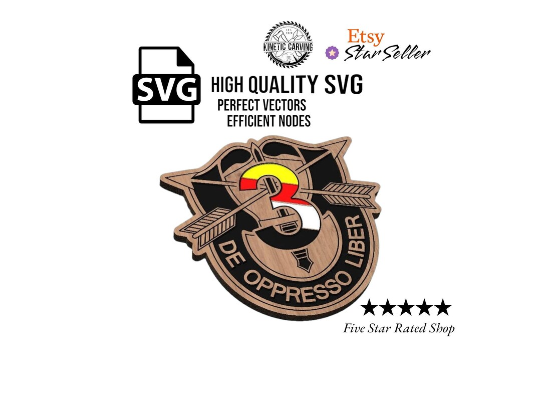 3rd SFG Airborne Crest SVG: Military Logo for CNC, Laser Cutting ...
