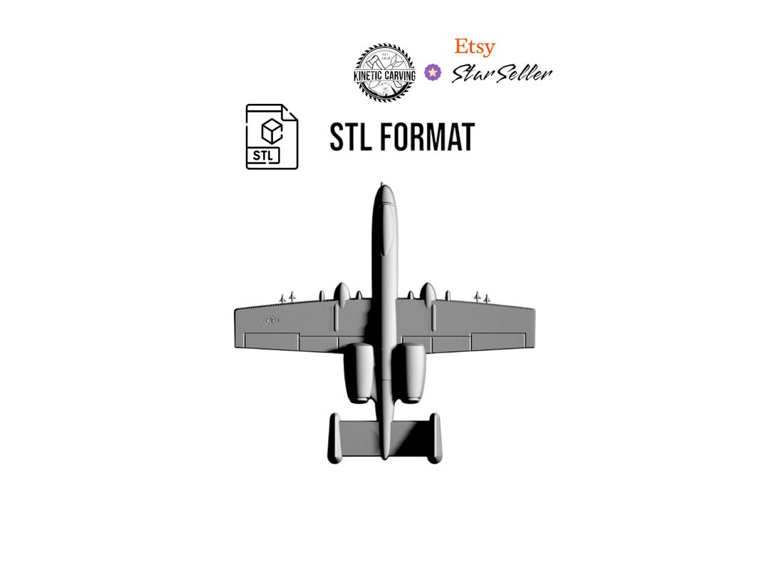 A-10 Warthog Aircraft STL for 3D Printing, CNC Woodworking - Etsy