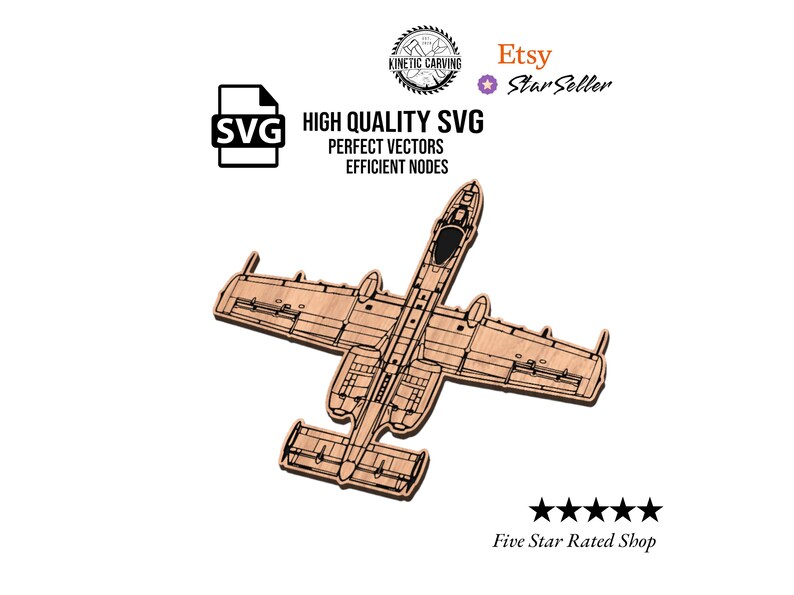 A-10 Warthog SVG | CNC Laser Cut File, Wood Wall Art, Glowforge ...