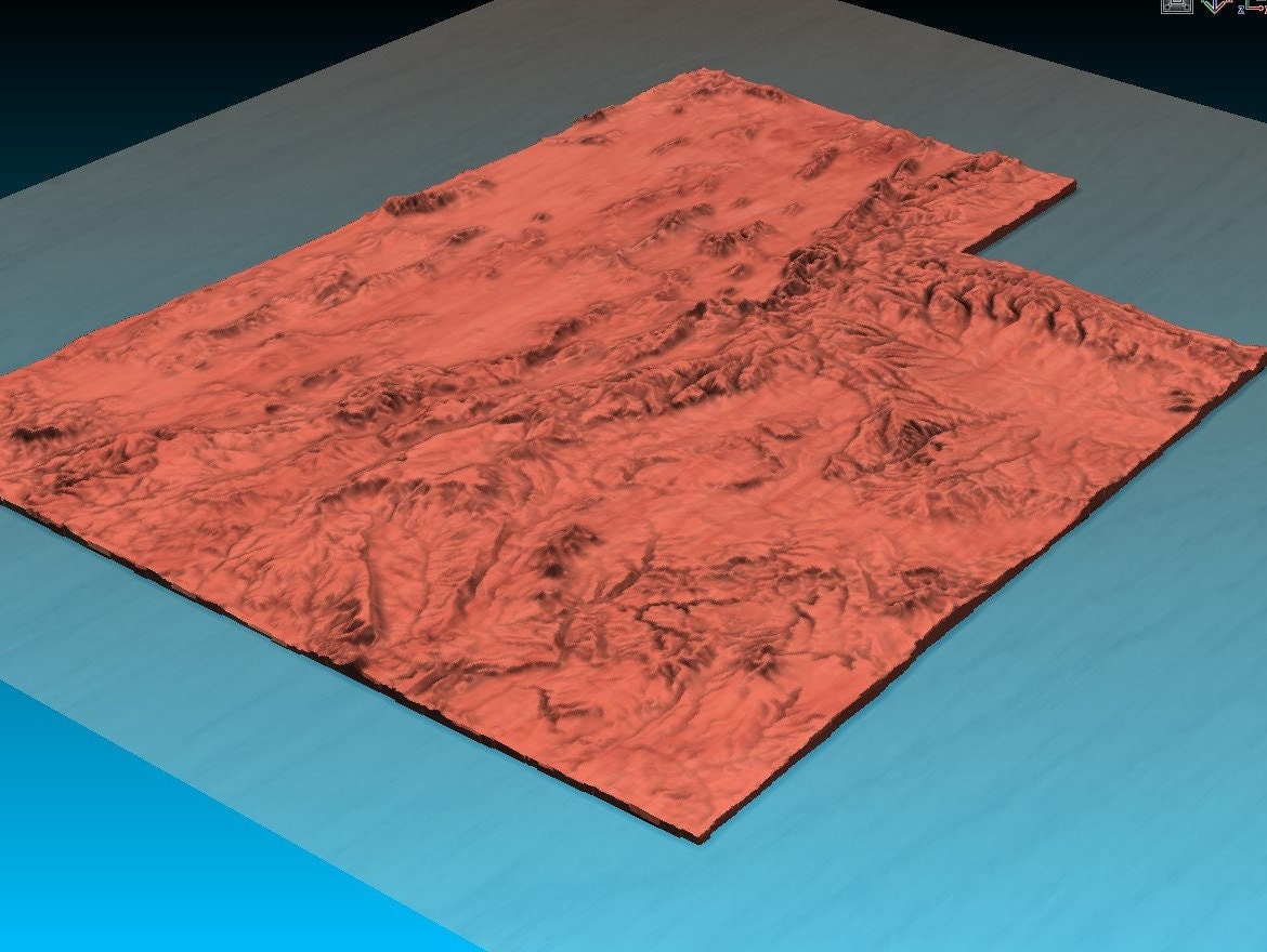 3D STL Model of Utah, USA for 3D Printing, CNC Woodworking - Etsy