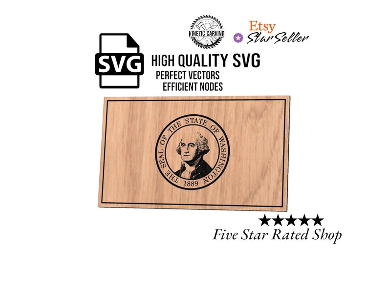 Washington State Flag SVG | CNC Laser Cut File, Wood Wall Art ...