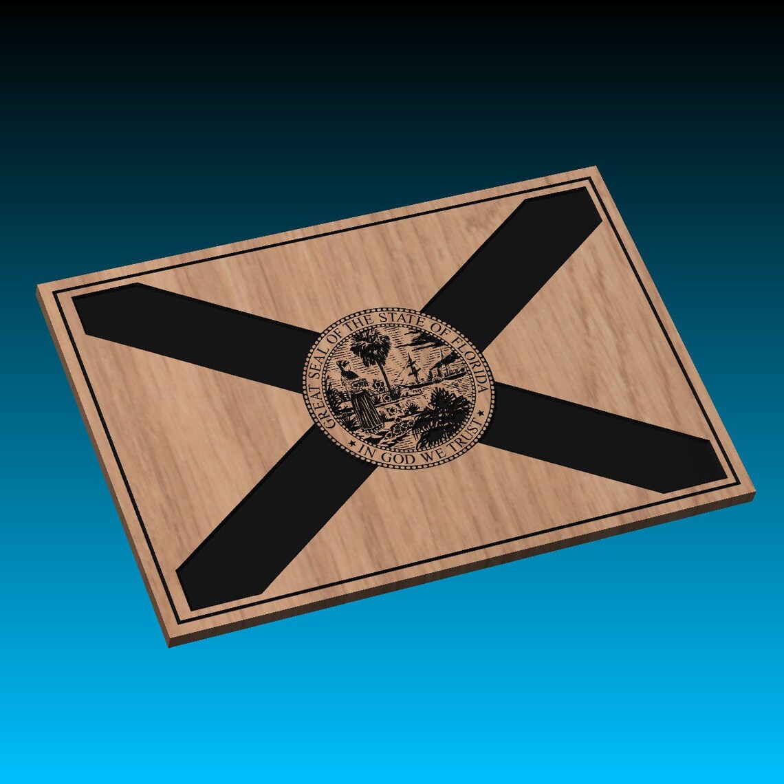 Florida State Flag SVG File for Woodworking, CNC, Printing and Lasering ...