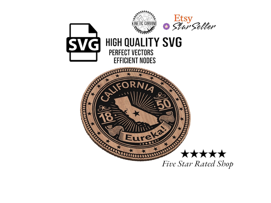 California Design SVG File for Woodworking, CNC, Printing, Clothing and ...