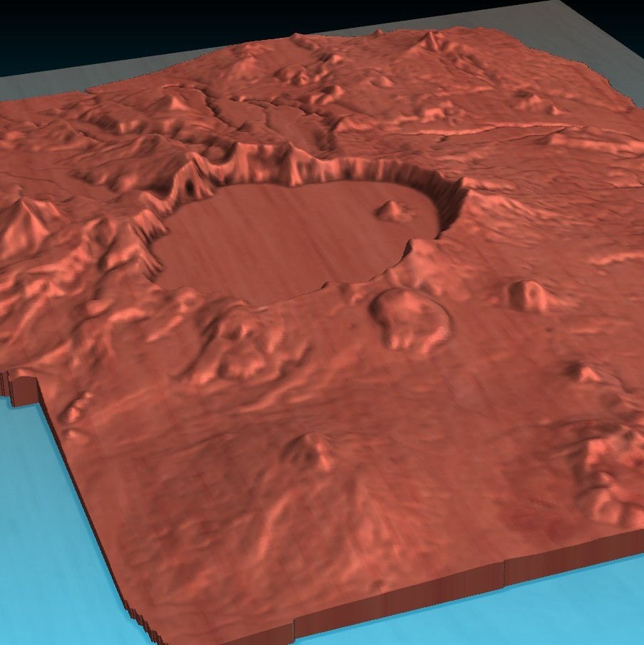 3D STL Model of Crater Lake National Park, Oregon, USA for 3D Printing ...